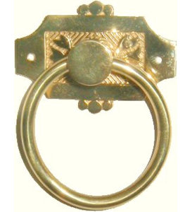 D. Lawless Hardware (5 Pack) 1-3/4 inch Victorian Eastlake Ring Pull Cast Brass | Wayfair
